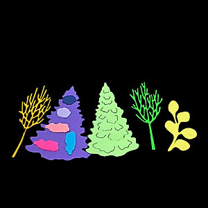 Christmas Tree Stamps and Dies for Card Making, Winter Pine Trees Words Cutting Die and Clear Stamps for Bullet Journal DIY Scrapbook Decoration Handmade Crafts Notebook