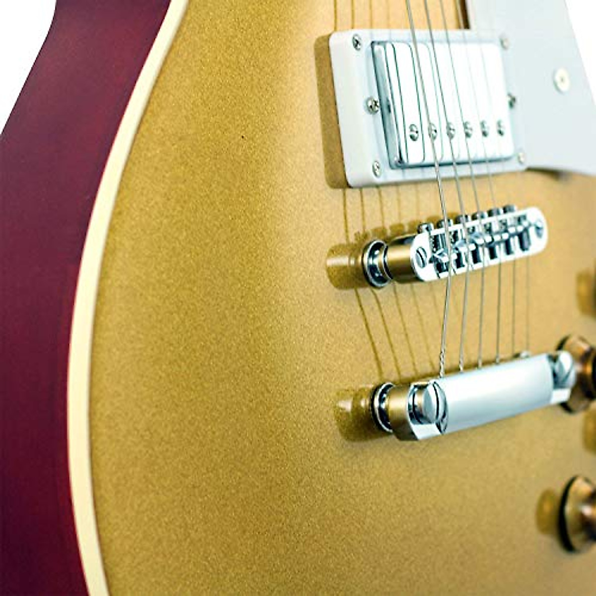 CNZ Audio LP Special Electric Guitar (Gold)