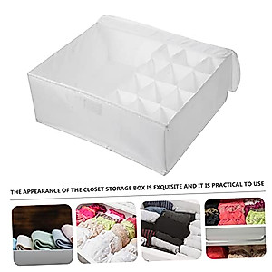 Alipis 2pcs Underwear Storage Box Plastic Storage Organizer Plastic Container Collapsible Container Cloth Covered Socks Container Socks Box Closet Underwear Organizer Underwear Drawer Bra