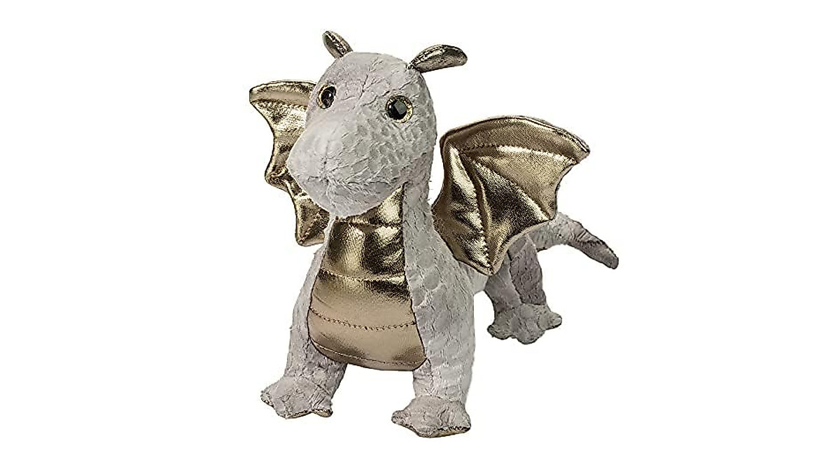 Douglas Hydra Silver Baby Dragon Plush - Cuddle & Play