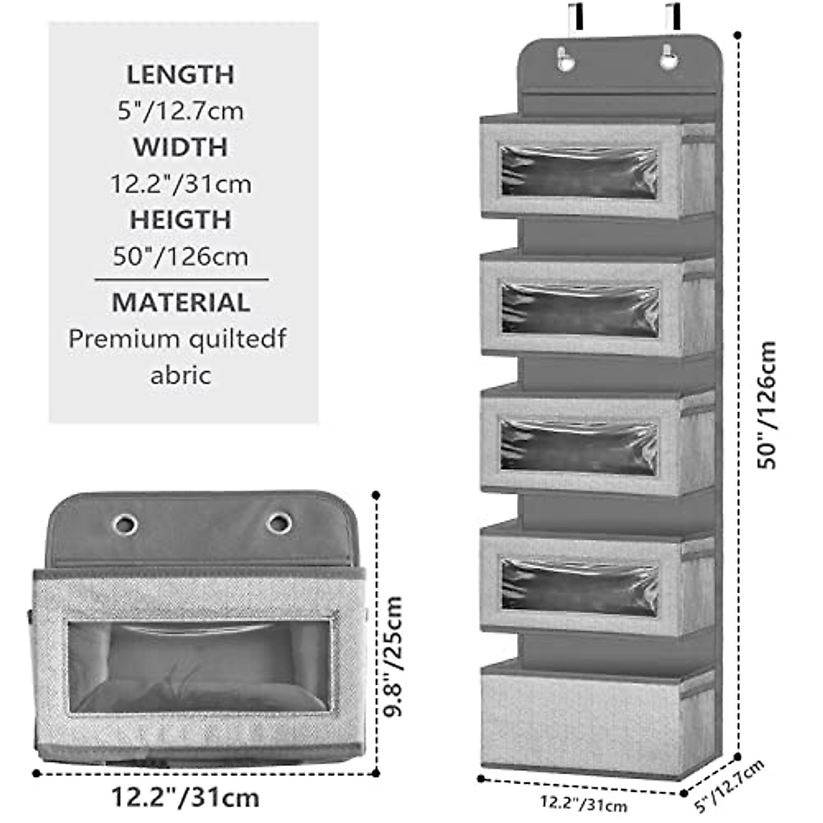 homyfort Over the Door Organizer with Side Pockets