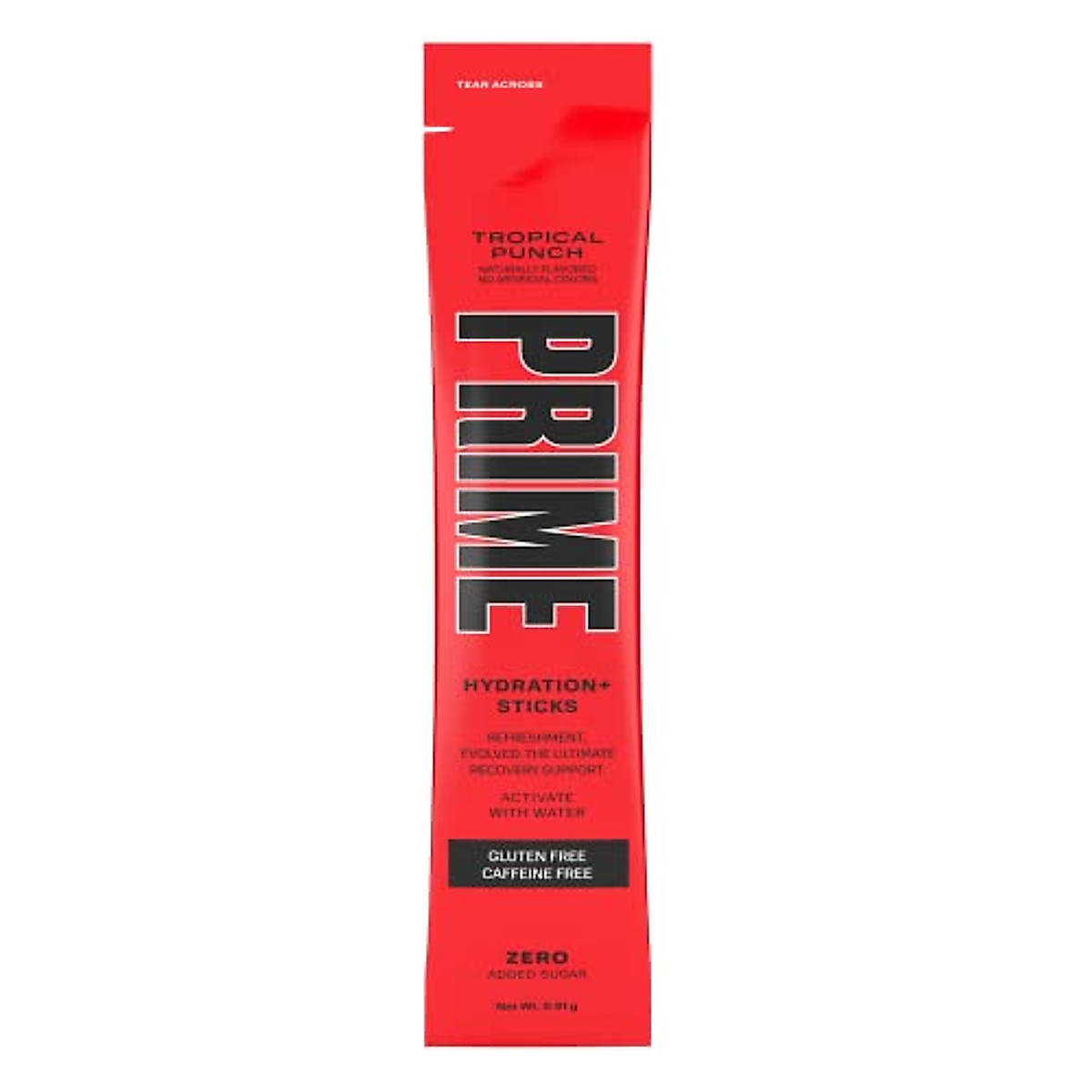 PRIME HYDRATION+ Sticks Tropical Punch | Hydration Powder Single Serve Sticks | Electrolyte Powder On The Go | Low Sugar | Caffeine-Free | Vegan | 6 Sticks