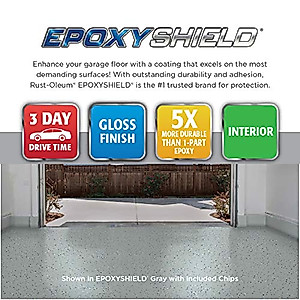 Rust-Oleum 251965 EPOXYSHIELD Garage Floor Coating, 1 Car Kit, Gray