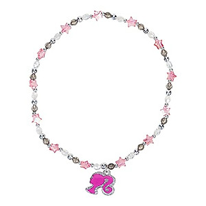 LUV HER Barbie Girls Jewelry Box Set 3 Piece Princess Toys | Jewelry Set with Beaded Necklace for Gilrs - Toddler Bracelets and Girls Ring | Toddler Girl Toys | Kids Jewelry for Girls | Princess Dress up Ages 3+