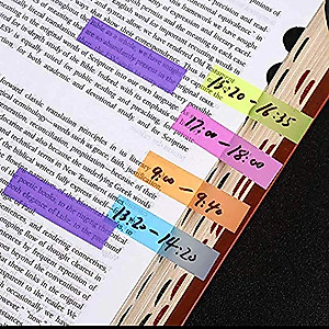 iMagitek 3 Sheet Neon Index Tabs Flags Page Markers Sticky Notes with Box, Translucent Book/Page Marker Stationery Strips, 300 Pieces