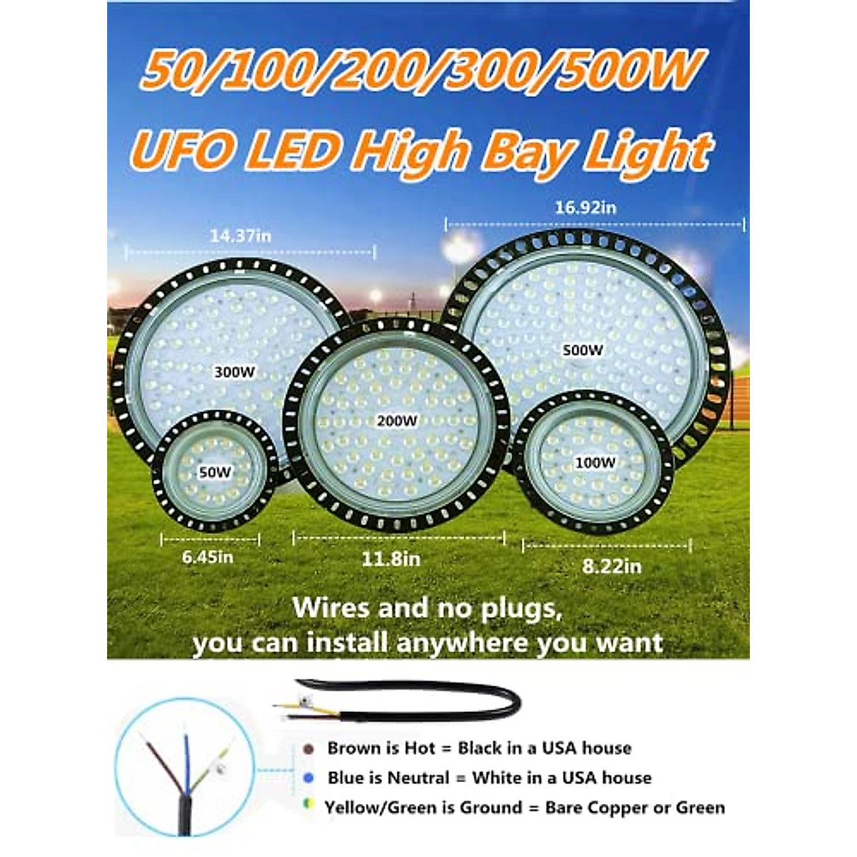 LED High Bay Light 200W 10pcs, 20000LM UFO LED High Bay Light, 6000K High Bay LED Lights, IP54 Warehouse LED Lights Commercial Warehouse Area Light Bay Lights-Bay Lighting for Garage Factory Workshop