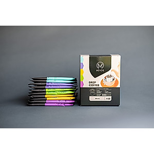 Mondo Drip Coffee Mix (10-Pack Variety), Single Serve Pour Over Filter Bags, Pre-Filled 100% Arabica, Medium Roast