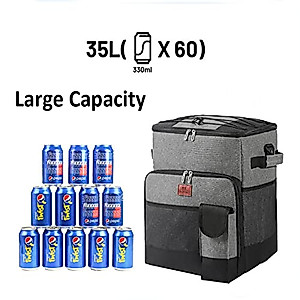 HOMHOLDON 60 Cans Insulated Cooler Bag Cooler Backpack with Handles Waterproof Lightweight Backpack for Camping,Picnic,Hiking,Beach,Park,Outdoor Activities(Blue)