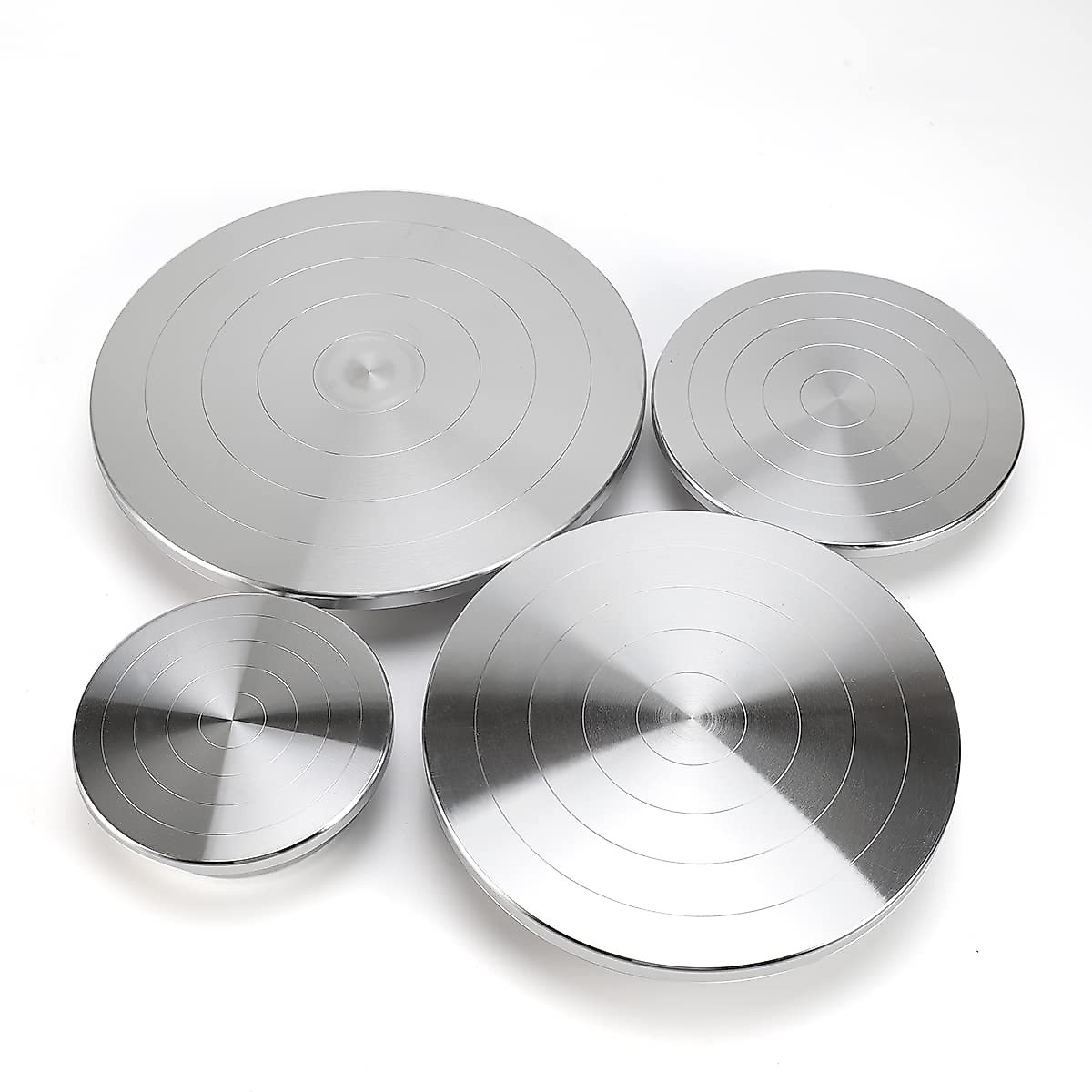 WNGDUA Pottery Turntable 8"/20CM Double-Sided Pottery Wheel Rotating Turntable DIY Clay Tools Sculpting Rotary Plate Aluminium Alloy Cake Turntable Stand Ceramic Sculpting Pottery Cake Turntable