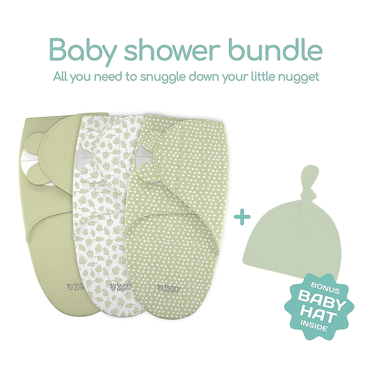 Swaddle Blanket for Baby, Newborn Boy or Girl Adjustable Sleepsack, Unisex, Organic Cotton Swaddle Wrap Set 3 Bags in Pack for Infant, Soft Blankets with Baby Hat