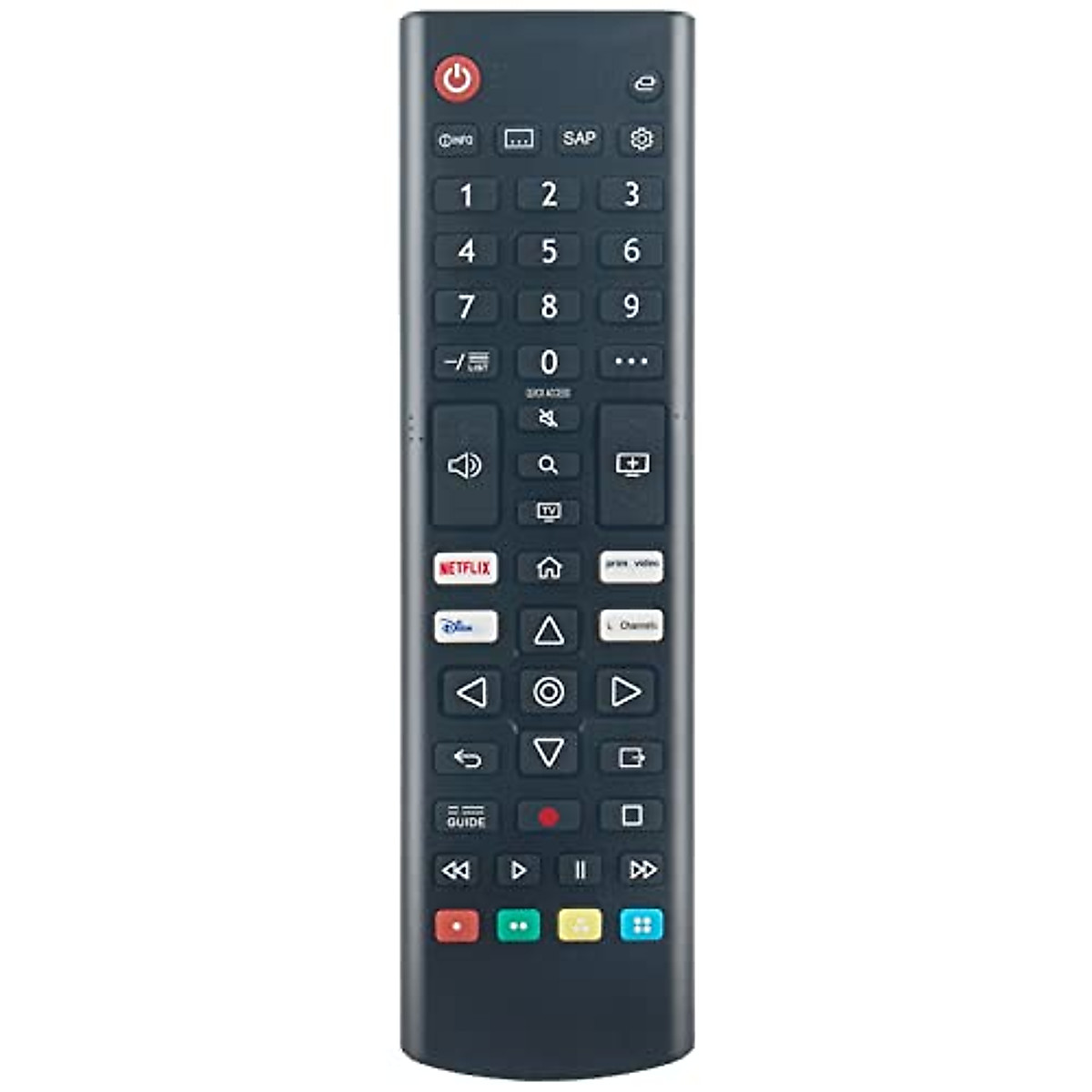AKB76037601 Replace Remote Control fit for LG TV 2021 Model LED HD 4K Smart UHD HDTV with Prim-Video Disny Netflx Channels Buttons 43UP7000PUA 32LM627BPUA 32LM577BPUA 43UP8000PUR 50UP8000PUR