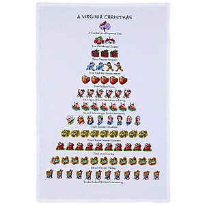 Mistletoe & Co. A Virginia Christmas Kitchen Towel, 18" x 26"