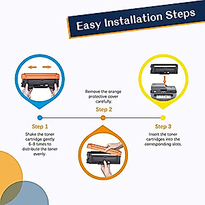 Colorking Compatible Toner Cartridge Replacement for Brother TN660 TN-660 TN630 TN-630 for Brother MFC-L2700DW HL-L2380DW HL-L2300D HL-L2320D DCP-L2540DW MFC-L2740DW Printer (4 High Yield Black)