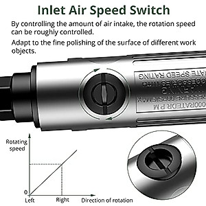 EYPINS Air ‎Right Angle Die Grinder 1/4" 90 Degree Heavy Duty 20,000 RPM Compressed Sander Polisher Tool for Contour Grinding, Polishing, Milling