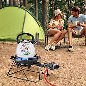 ARC 13" Single Propane Burner, Outdoor Propane Burner Stove, Cast Iron Portable Propane Burner Wok Burner With Sturdy Stand Hose And Regulator, Perfect For Outdoor (26000 btu)