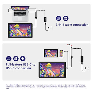 HUION Kamvas 24 Plus 2.5K QHD Graphic Drawing Tablet with Screen, 140% sRGB Full-Laminated QD Drawing Monitor with Battery-Free Stylus 8192 Pen Pressure Tilt for PC, Mac, Android, 23.8inch Pen Display