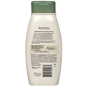 Aveeno Active Naturals Daily Moisturizing Body Wash with Natural Oatmeal, 18-Ounce Bottles (Pack of 3)