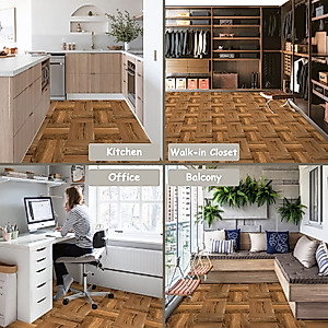 WIFEA Vinyl Flooring Roll, Vinyl Plank Flooring 23.6"x 118"/19 Sq.Ft, Unique Oak Texture Wear and Water Resistant Vinyl Flooring, 1.5mm Thickened Peel and Stick Floor Tiles for Any Room, Yellow