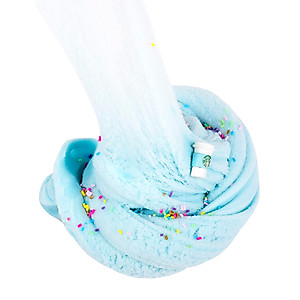 2 Pack Cloud Slime Kit, DIY Stress Relief Toy Scented Slime with Cute Slime Fun Charms, Kids Party Favors Slime Putty Toys, Birthday Gift(Apricot & Blue)