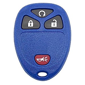 Replacement Key Fob Cover Case fit for 2007 2008 2009-2016 Chevy GMC Pontiac Saturn Suzuki Cadillac Buick Keyless Entry Remote Key Fob (Blue, 4 Buttons)