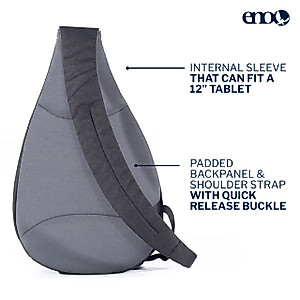 ENO, Kanga Sling Pack - 10L Outdoor Backpack for Men and Women - for Hiking, Camping, Backpacking, Beach, and Festivals - Black