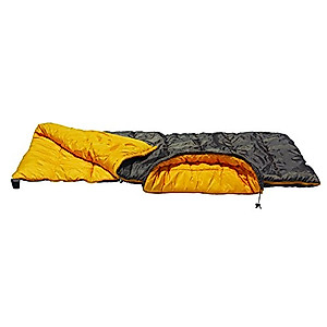 Texsport Trailhead Hybrid Sleeping Bag, Gray/Gold 33"x75"