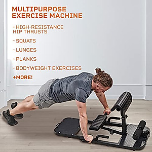 Lifepro GluteBlast Hip Thrust Machine - Premium Squat & Glute Machine Workout Equipment for at Home Gym with Resistance Bands - Multipurpose Glute Bench Targets Glutes, Hips & Thighs