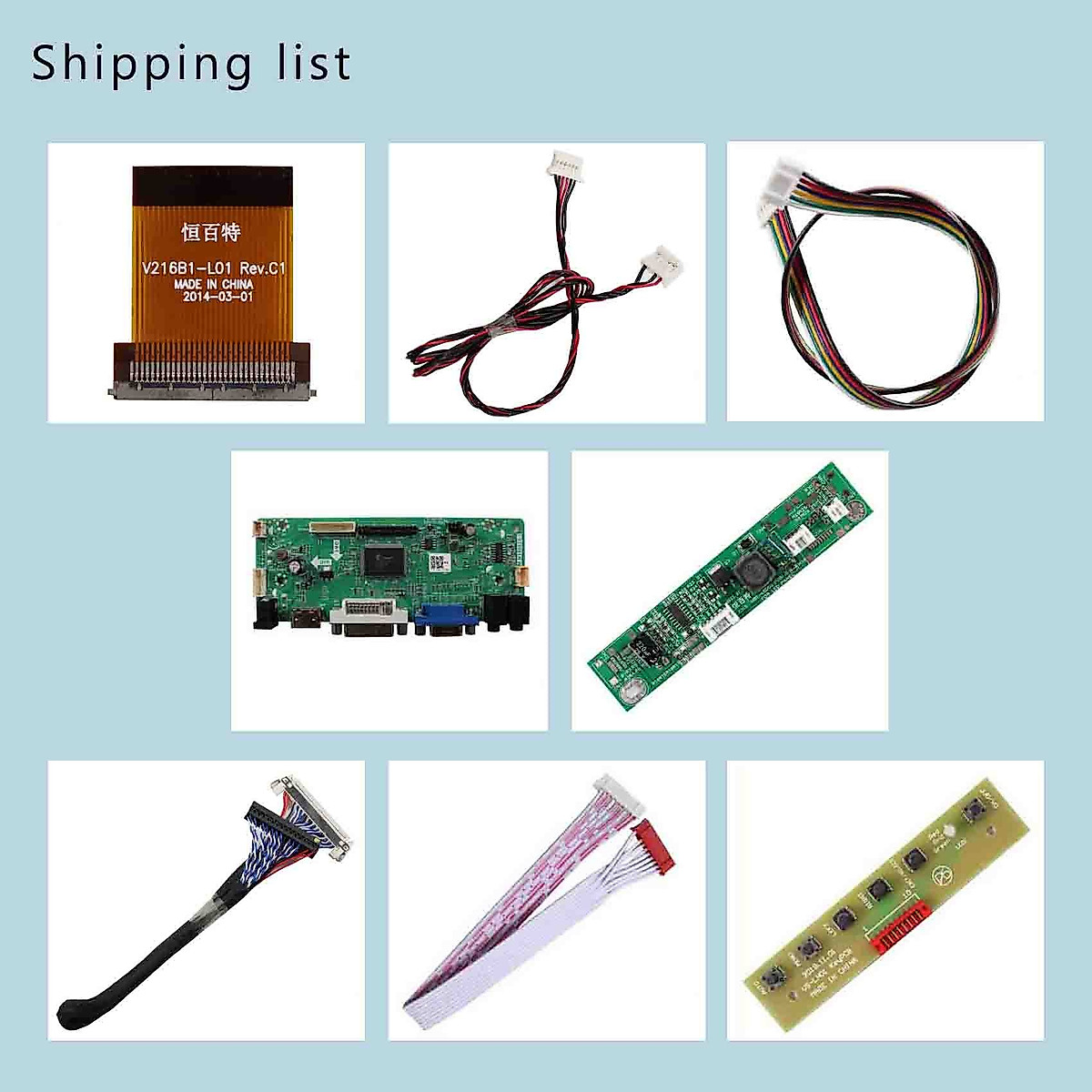 VSDISPLAY HD-MI DVI VGA Audio Controller Board for 23" LTM230HT05 27" LTM270HT03 1920X1080 LCD Screen