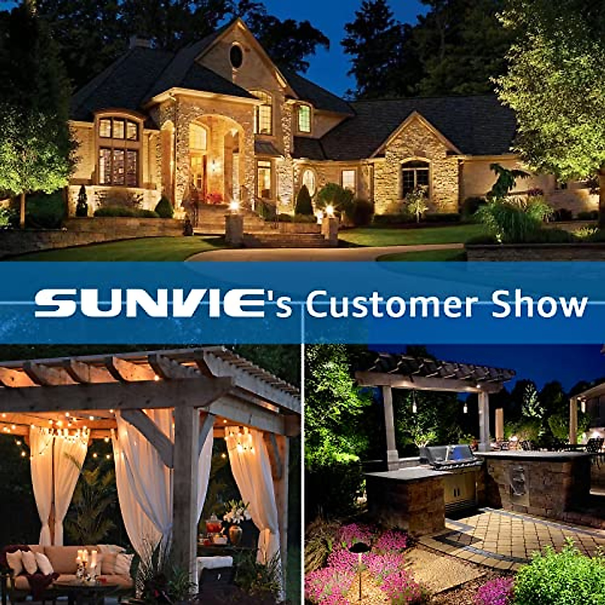 SUNVIE 200W Landscape Lighting Transformer | Weatherproof Outdoor Power