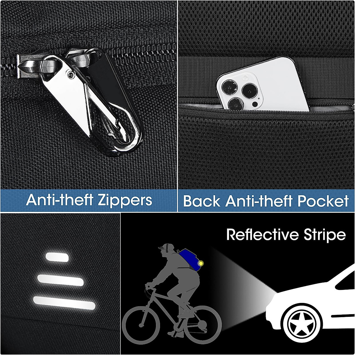 Lubardy Camera Bag Professional DSLR SLR Mirrorless Camera Backpack 14 Inch Waterproof Laptop Backpack Anti-Theft Camera Case with Rain Cover Large Capacity Photography Backpack for Men Women, Black