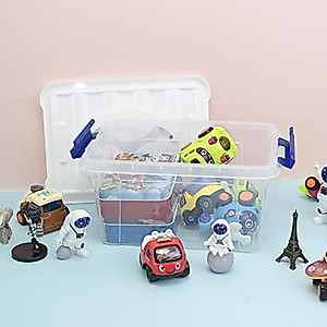 Joyeen 6 Quart Plastic Storage Boxes, 6 Pack Clear Storage Bins with Lids