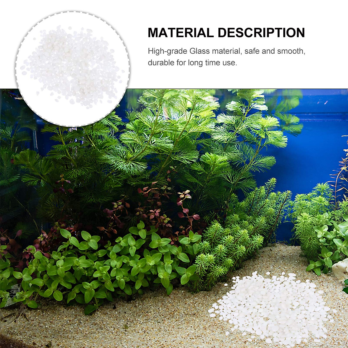 balacoo 1 Pack Fish Tank Rocks Clear Vase Stuffing Gemstone Tank Gravel Socking Stuffers Fish Tank Rock Decor Fish Tank Accessories Naturales Bulk Glass White Plant