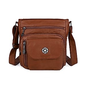 Angel Kiss Crossbody Bags Faux Vegan Leather Shoulder Bags for Women Small Handbag with Adjustable Strap