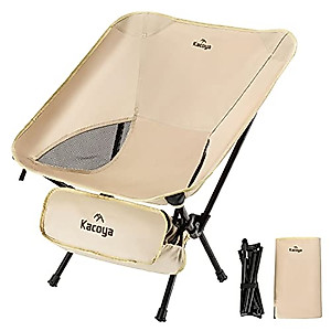 Kacoya Camping Chair, Portable Folding Chair Lawn Chair with Carry Bag, Compact Backpacking Chairs for Camping, Hiking, Fishing, Picnic
