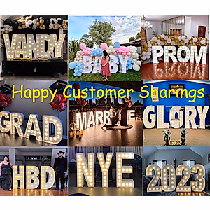 4FT Marquee Light Up Letters A, Big Marquee Letter for Graduation Baby Shower Birthday Engagement Wedding Marry Me Party Decor