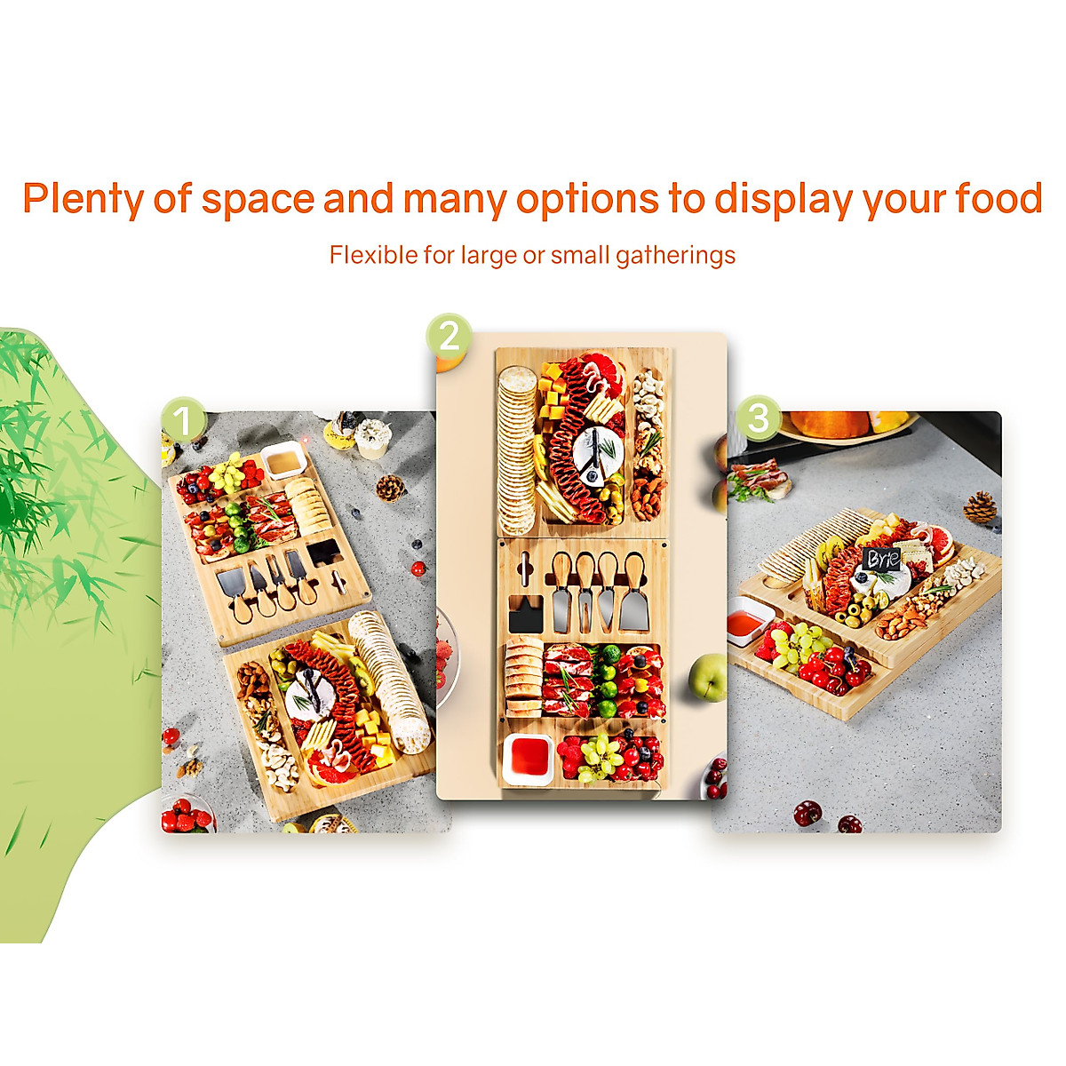 Charcuterie Boards, Thereye Cheese Board with Knife Set, Extra Large Charcuterie Board Set, Gifts for Women, Wedding Gifts, House Warming Gifts, Bridal Shower Gift