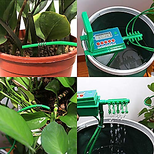 Inshow Automatic Drip Irrigation Watering Kits,Micro Plant Digital Programmable Water Timer,with LED Display for Indoor Garden Potted Plants