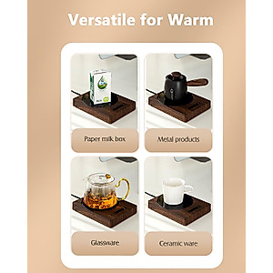 Mug Warmer, 200W Coffee Mug Warmer for Desk with Temperature Display, Candle Warmer for Large Jar, 5 Modes(113℉-212℉), 12h Timer, Ideal Coffee Gifts for Festival Birthday Women Men Mom Dad Grandma