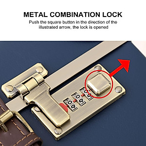 urecity Vintage and Cute Carry-on Overnight Case Non-wheeled Mini Leather Trunk Suitcase with Shoulder Strap