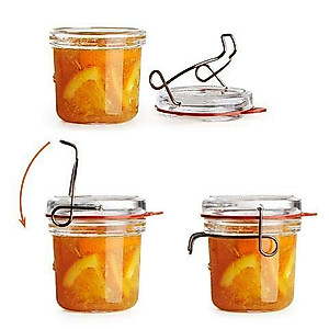 Luigi Bormioli Lock-Eat Frigo Jars, 3 piece set S/M/L, Clear