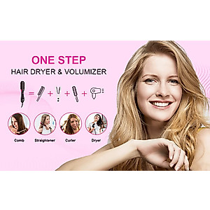 Hair Dryer Brush Blow Dryer Brush in One - Plus 2.0 One-Step Hot Air Brush - 4 in 1 HairDryer Styler and Volumizer for Drying Straightening Curling Volumizing Hair