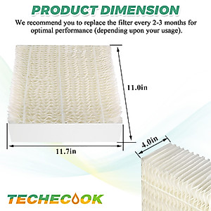 1043 Super Humidifier Wick Filters (4 Pack) Replacement for Essick AirCare Evaporative Humidifiers EP9500 EP9700 EP9800 831000 821000 826000 826800 and Bemis Space Saver 800 8000 Series Humidifiers