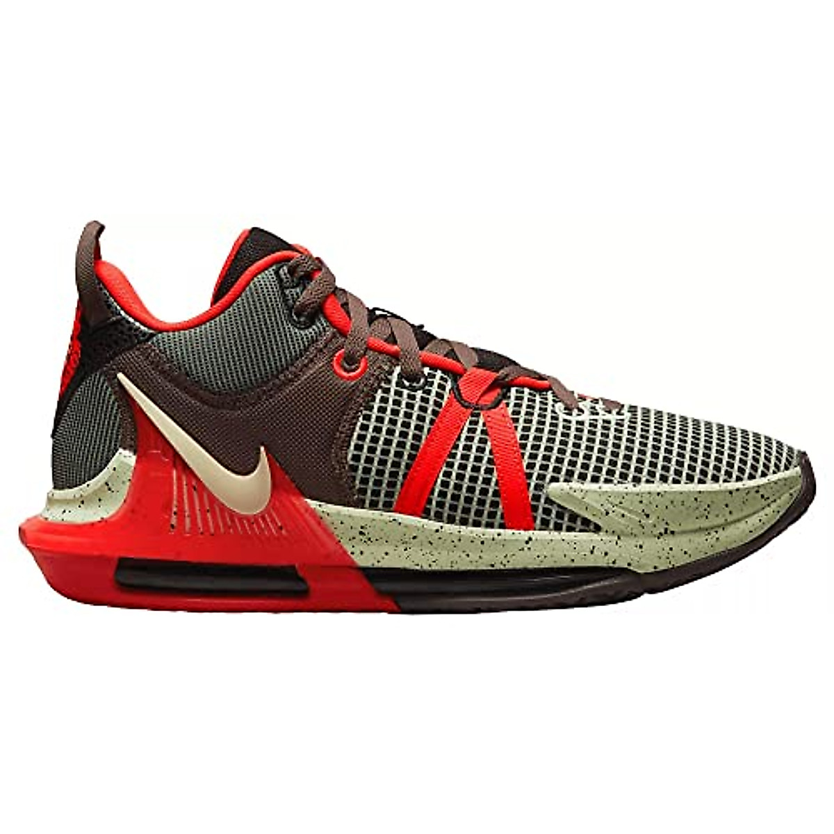 Nike Lebron Witness 7 Basketball Shoe (Black/Bright Crimson/Alligator/Barely Volt, us_Footwear_Size_System, Adult, Men, Numeric, Medium, Numeric_10)