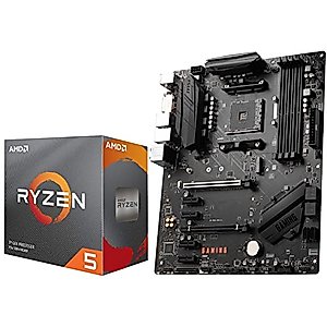 Micro Center AMD Ryzen 5 3600 6-Core 12-Thread Unlocked Desktop Processor with Wraith Stealth Cooler Bundle with MSI B550 Gaming GEN3 Gaming Motherboard (AMD AM4, DDR4, PCIe 3.0, ATX)