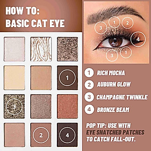 POP Beauty Lightshow Palette Basic | Eyeshadow Palette, 12 Shades, Multi-Textured, Richly-Pigmented, Complementary Shades, Eye Colour, Matte, Metallic, Satin, Glitter, Unapologetic Colour