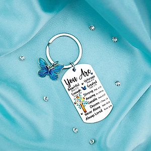 Aisity Inspirational Christian Gifts for Women Teen Girl Best Friend Mom Encouragement Spiritual Religious Bible Gifts for Womens Gifts Ideas Bible Verse Christian Keychain Accessories