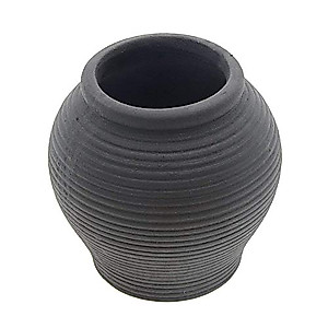 Saim Ceramic Jar Aquarium Decorations Fish Tank Cichlid Cave Breeding Cones Cave for Betta Fish Amano Shrimp Cichlid Bonsai to Play, Hide and Rest - Black