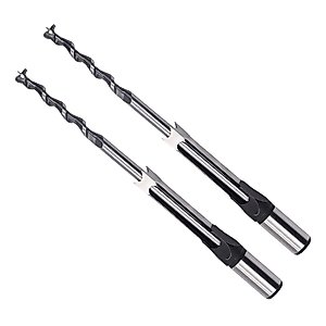 Utoolmart Square Hole Drill Bit for Wood, 1/2" Bearing Steel Hollow Chisel Mortise Power Tool for Woodworking 2Pcs