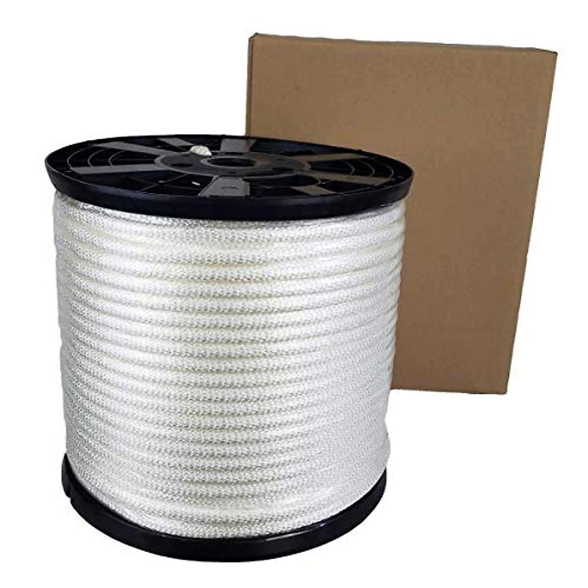 3/8 inch Knotrite Nylon Rope - 500 Foot Spool | 100% Nylon - Solid Braid - Dyeable - Industrial Grade - High UV and Abrasion Resistance