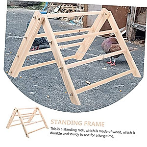 LIFKICH 1pc Perch Trainning Funny Parakeets Conures Toy Birdcage Rod Portable Balancing Safe Playpen Bar Rest Branch Ladder Rooster Platform Standing Folding Play Pet Chicken Exercise